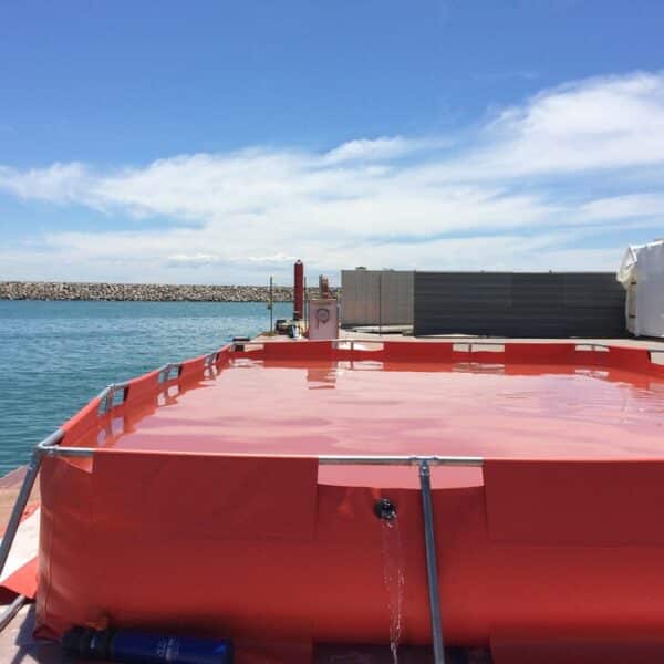 TRFLEX-REFOR Storage berm with reinforced tubular structure